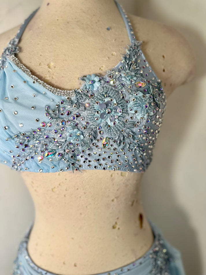 SKYLAR Sky Blue lyrical dance costume – Co9dancecostumes