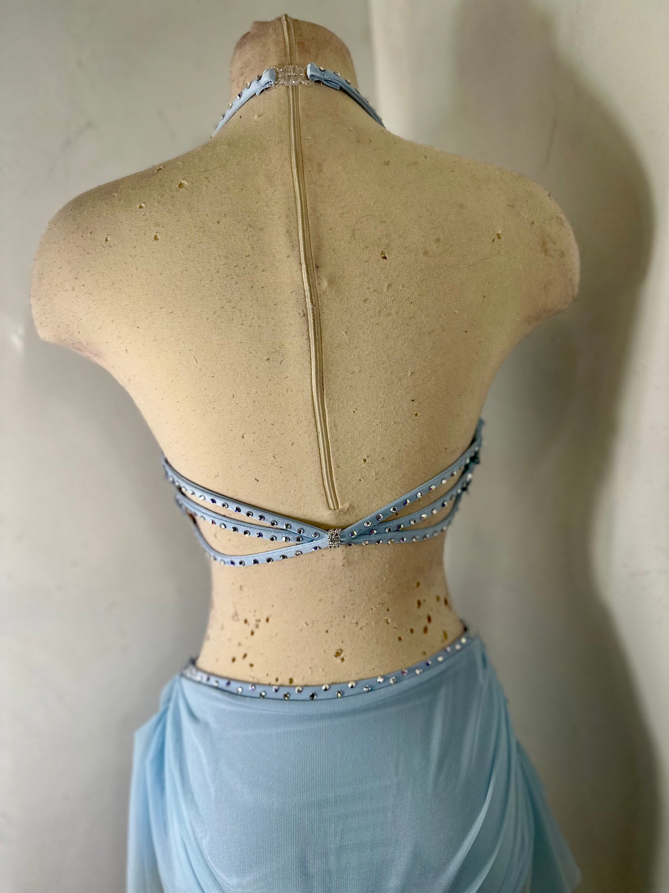 Sky Blue SA beaded applique dance costume – Co9dancecostumes