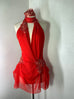 KENNEDY Draped red dance dress – Co9dancecostumes